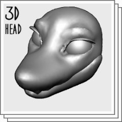 3d Head Shark - CLIP STUDIO ASSETS