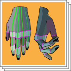 3D hand model [women _C] - CLIP STUDIO ASSETS