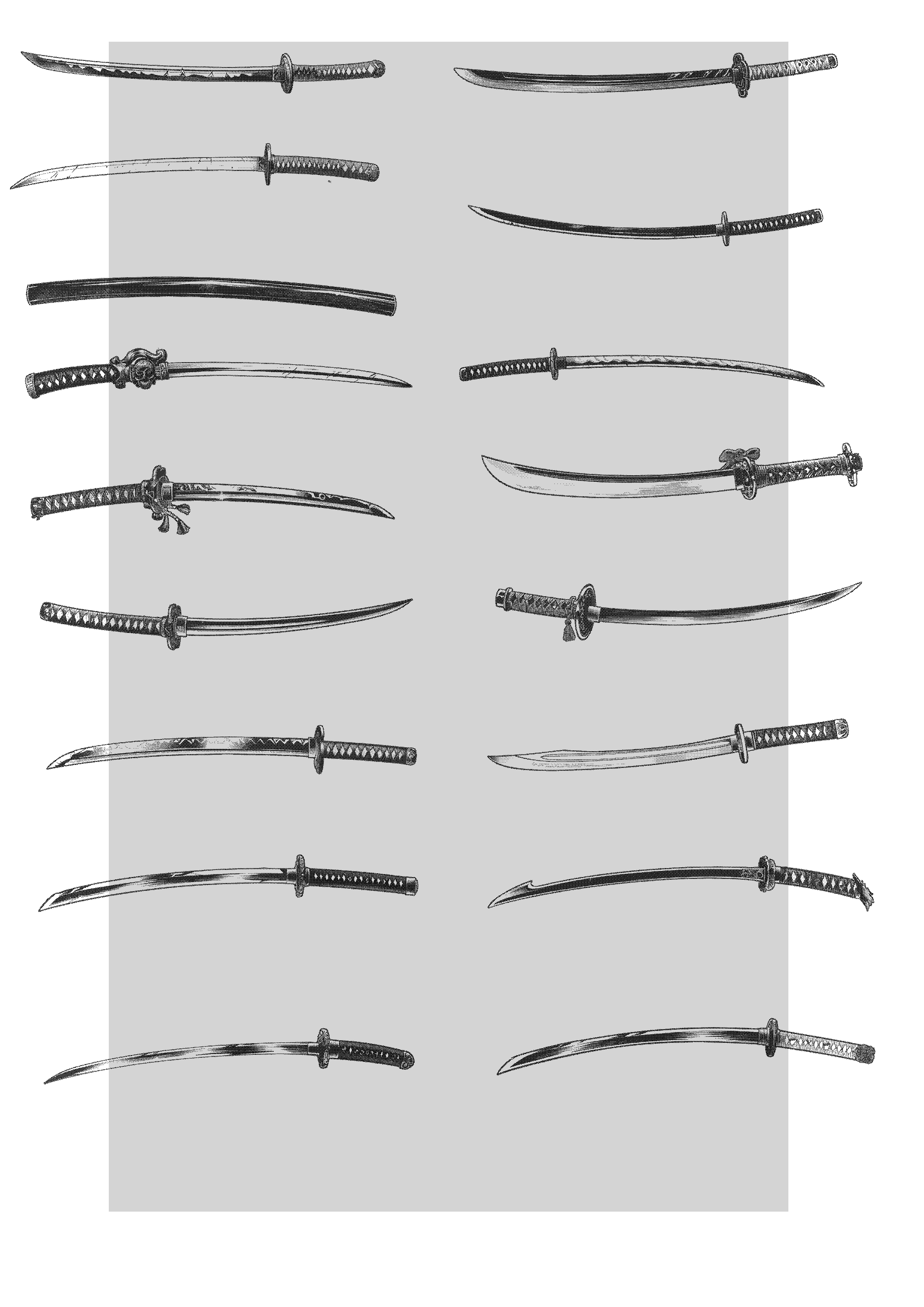 swords, katana, manga assets - CLIP STUDIO ASSETS