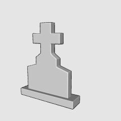 Cross Tombstone - CLIP STUDIO ASSETS