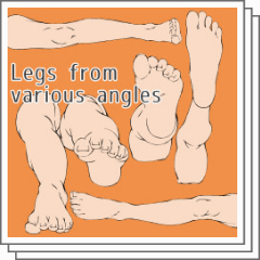 42. Extended legs from different angles - CLIP STUDIO ASSETS