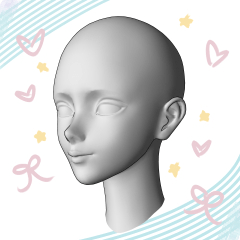 Pretty Female Head Model - CLIP STUDIO ASSETS