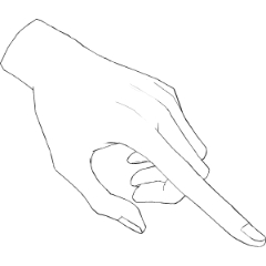 look here! pointing in map hand - CLIP STUDIO ASSETS