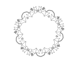 fancy bat wreath - CLIP STUDIO ASSETS