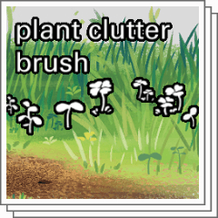 Plant Clutter Brush - CLIP STUDIO ASSETS