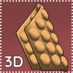 3D Bubble Waffle - CLIP STUDIO ASSETS