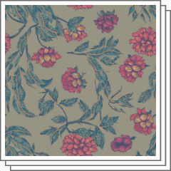 [48h]vintage flower patterns 06 - CLIP STUDIO ASSETS