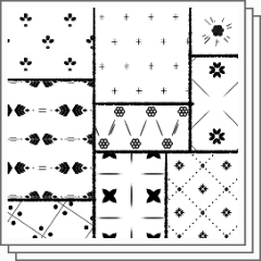 (48h) Simple patterns in black - CLIP STUDIO ASSETS