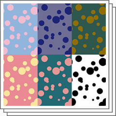 6 kinds of circle color patterns - CLIP STUDIO ASSETS