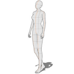 Natural female standing - CLIP STUDIO ASSETS