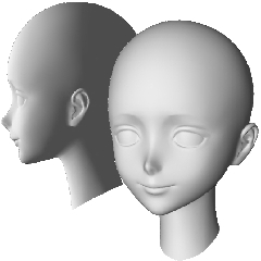 Head girl slightly leaning eyes - CLIP STUDIO ASSETS