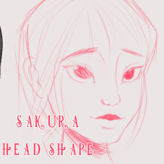 Sakura head shape - CLIP STUDIO ASSETS