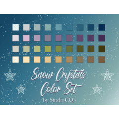 Snow Crystals Color Set, CQ - CLIP STUDIO ASSETS