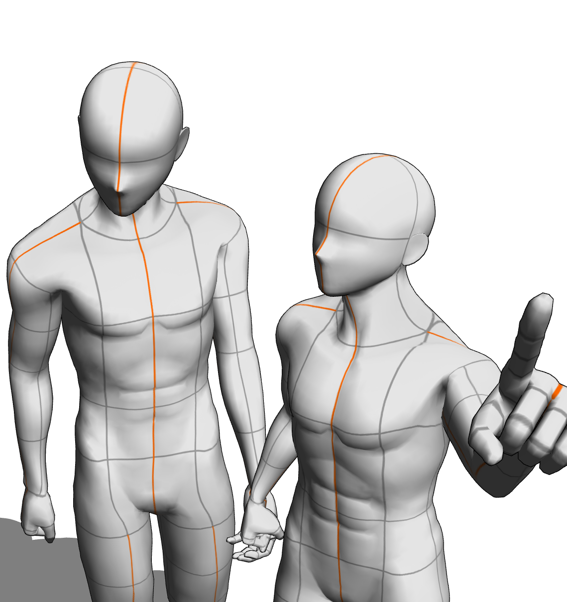 指導夫妻手拉手 （ BL - CLIP STUDIO ASSETS