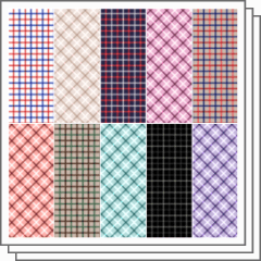 Tattersole Check Pattern Set - CLIP STUDIO ASSETS