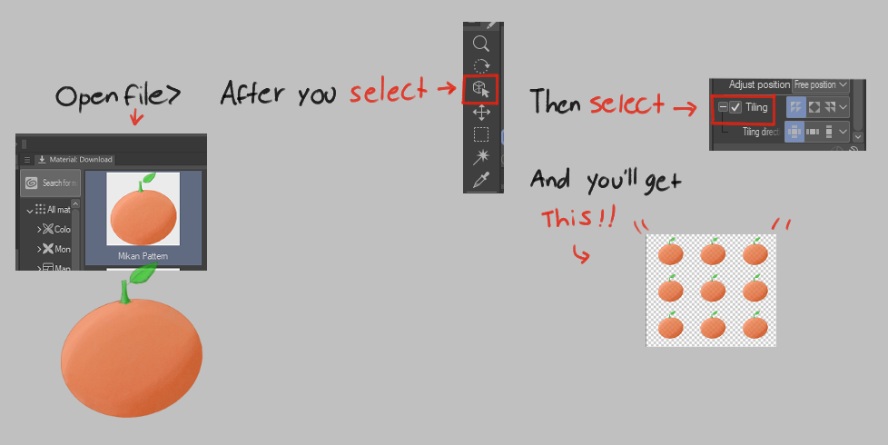 Mikkan_Pattern - CLIP STUDIO ASSETS