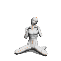 Double Nya Sitting Pose - CLIP STUDIO ASSETS