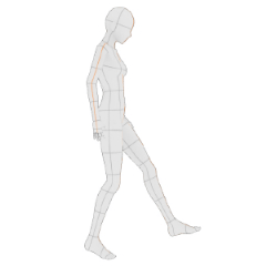 Walking in an uncomfortable pose - CLIP STUDIO ASSETS