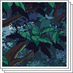 픽셀 잎 - CLIP STUDIO ASSETS