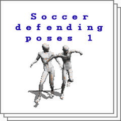 Soccer Defending Poses 1 - CLIP STUDIO ASSETS