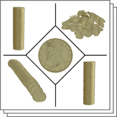 Coins (5 types) - CLIP STUDIO ASSETS