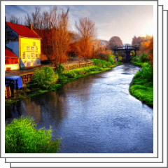 43 sheets along the river background material - CLIP STUDIO ASSETS