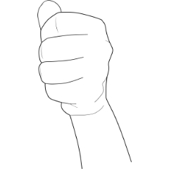 Grasping hand line art - CLIP STUDIO ASSETS