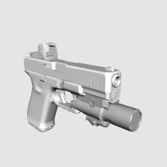 glock 45 rmr/light - CLIP STUDIO ASSETS