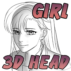 FEMALE 3D Head - CLIP STUDIO ASSETS