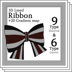 [3D Lined] Ribbon - CLIP STUDIO ASSETS