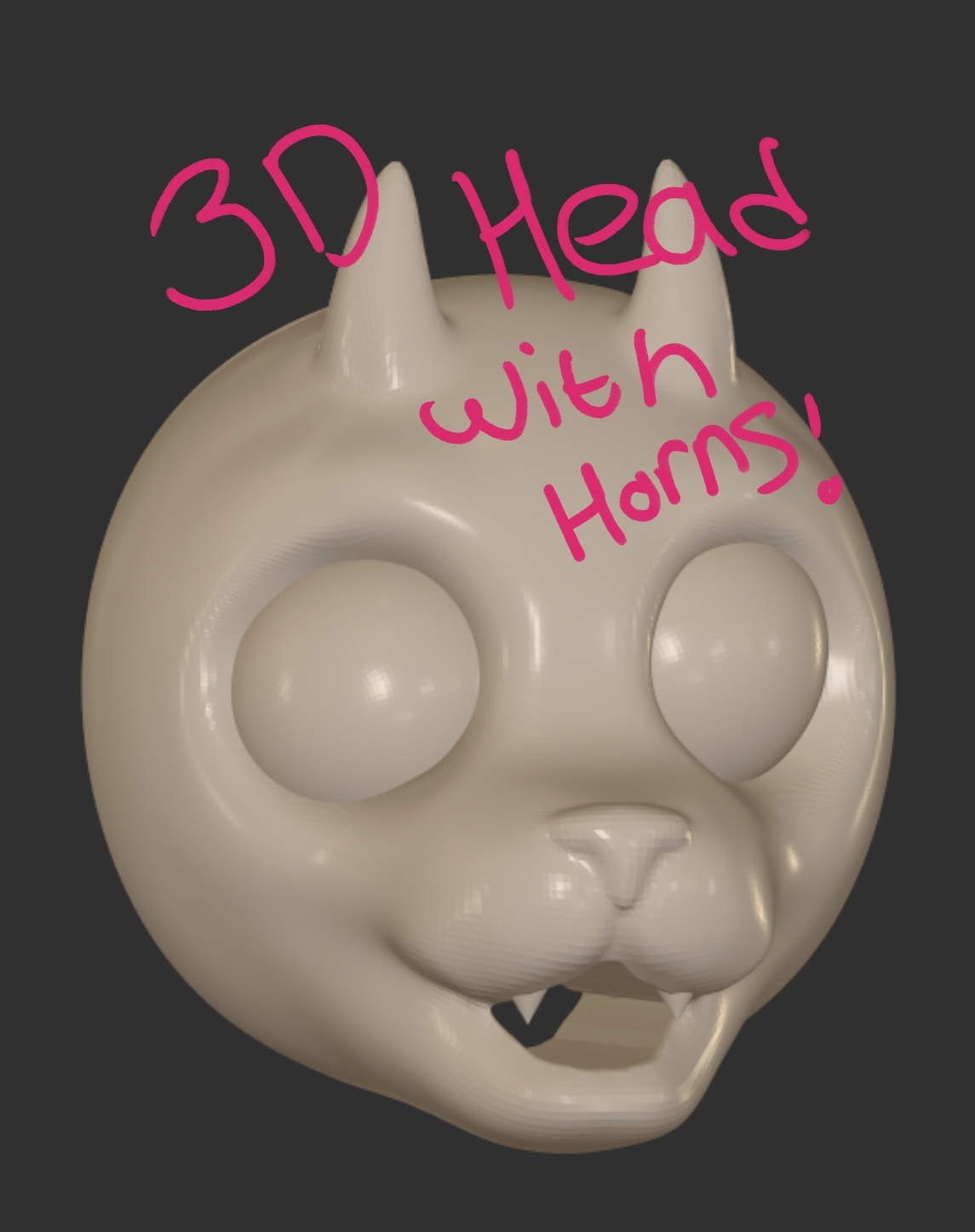 Furry Head With Horns - CLIP STUDIO ASSETS