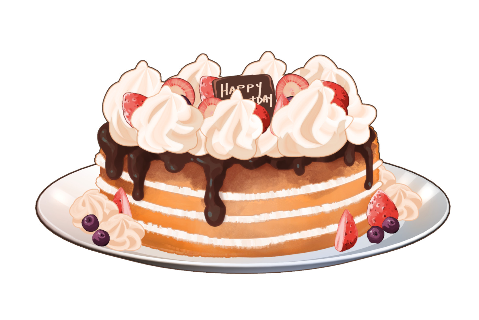 Birthday Cake - CLIP STUDIO ASSETS