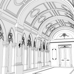 Court Corridor - CLIP STUDIO ASSETS