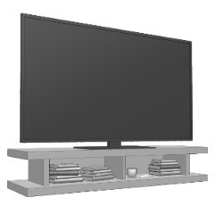 LCD TV 08 (65-inch) - CLIP STUDIO ASSETS