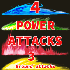 4 Power Attacks v3 Ground Attacks - CLIP STUDIO ASSETS