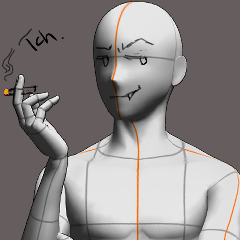 villain smoking - CLIP STUDIO ASSETS