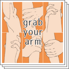 Hands grabbing arms - CLIP STUDIO ASSETS
