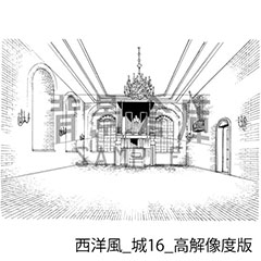 Western Style Castle 16_ High resolution version - CLIP STUDIO ASSETS