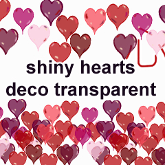 shiny hearts deco transparent - CLIP STUDIO ASSETS