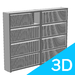 Bookcase 3D - CLIP STUDIO ASSETS