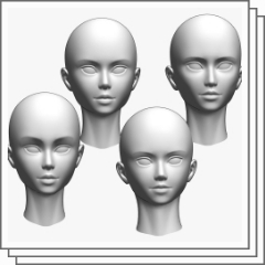 Lady Faces - CLIP STUDIO ASSETS