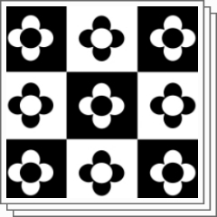 Flower Checkers - CLIP STUDIO ASSETS