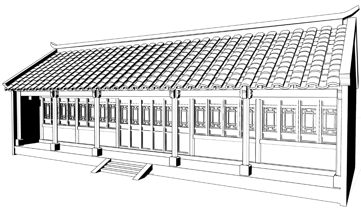 Chinese-style monolithic hard mountain building - CLIP STUDIO ASSETS