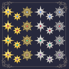 星のブローチセット - CLIP STUDIO ASSETS