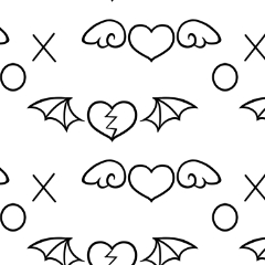 Love and Hate pattern - CLIP STUDIO ASSETS