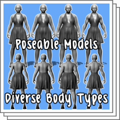 Halter Dress - 4 Body Types - CLIP STUDIO ASSETS